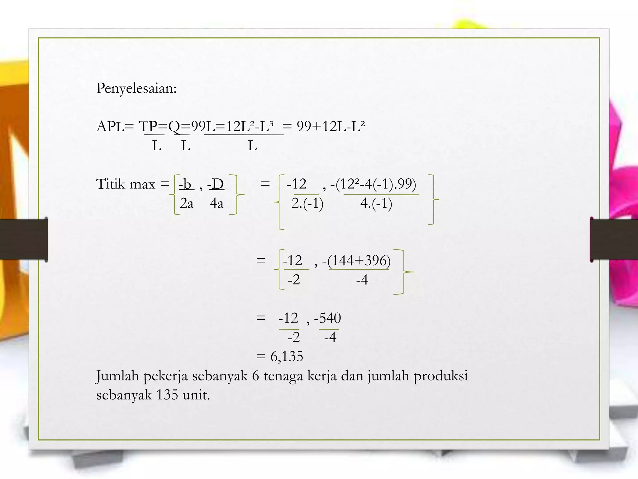 4 penerimaan total dan fungsi produksi | PPTX