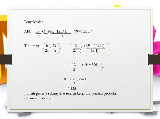 4 penerimaan total dan fungsi produksi | PPTX