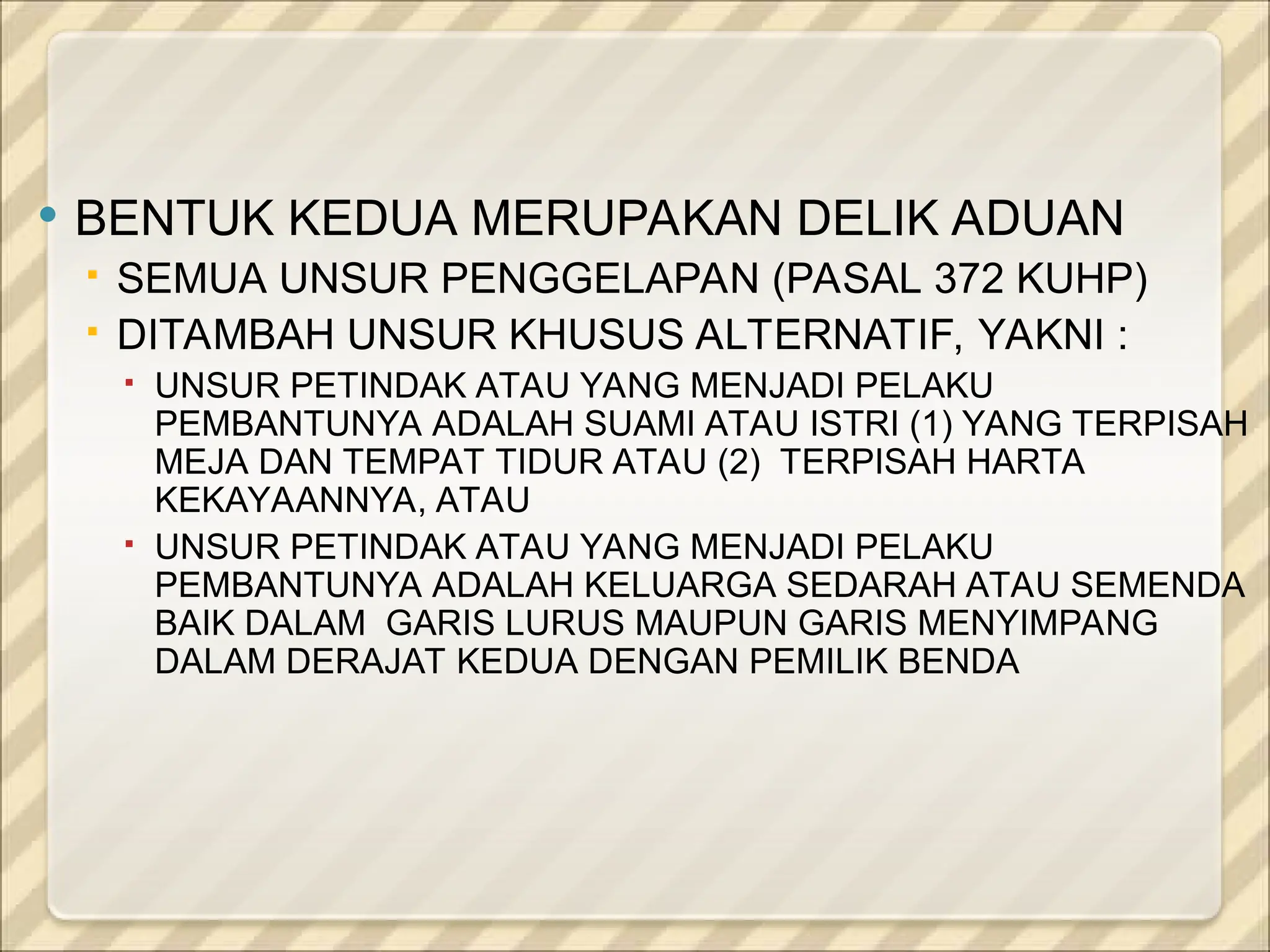 Materi Hukum Pidana PENGGELAPAN dan Pasal | PPT