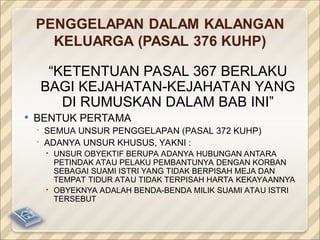 Materi Hukum Pidana PENGGELAPAN dan Pasal | PPT