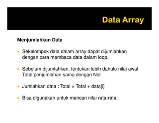 4 pengolahan data array | PDF