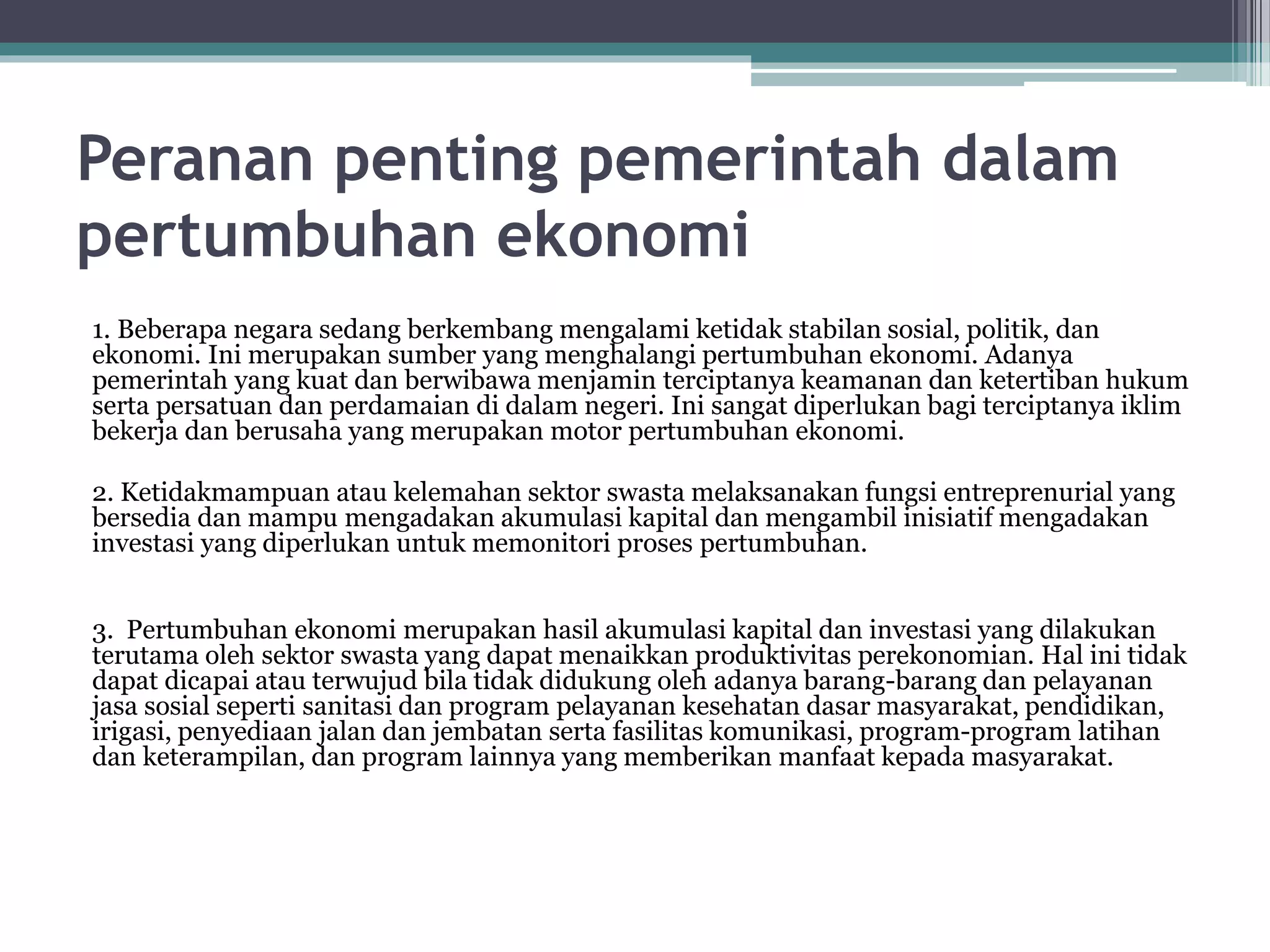 4 pertumbuhan ekonomi | PPTX