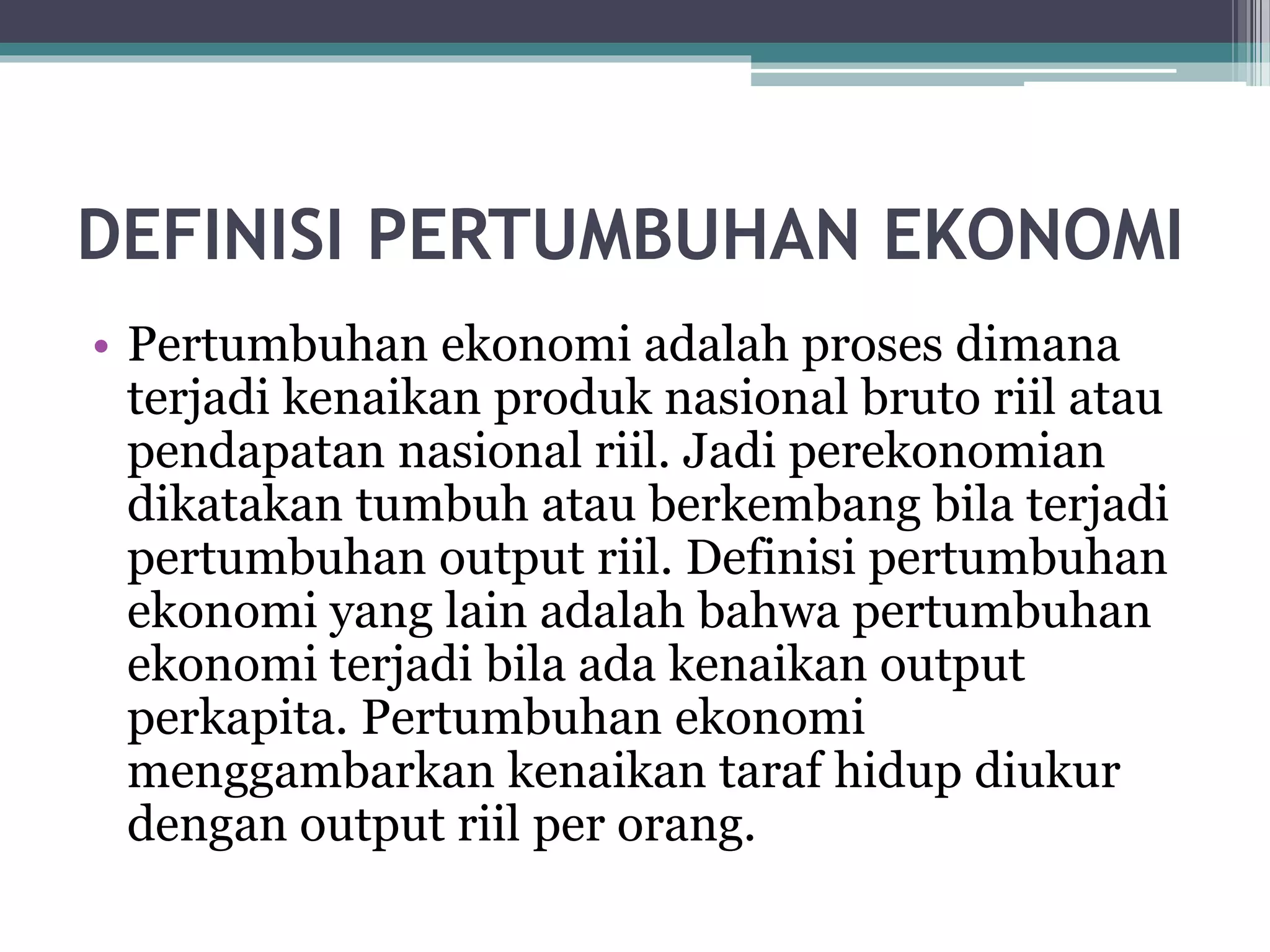 4 pertumbuhan ekonomi | PPTX