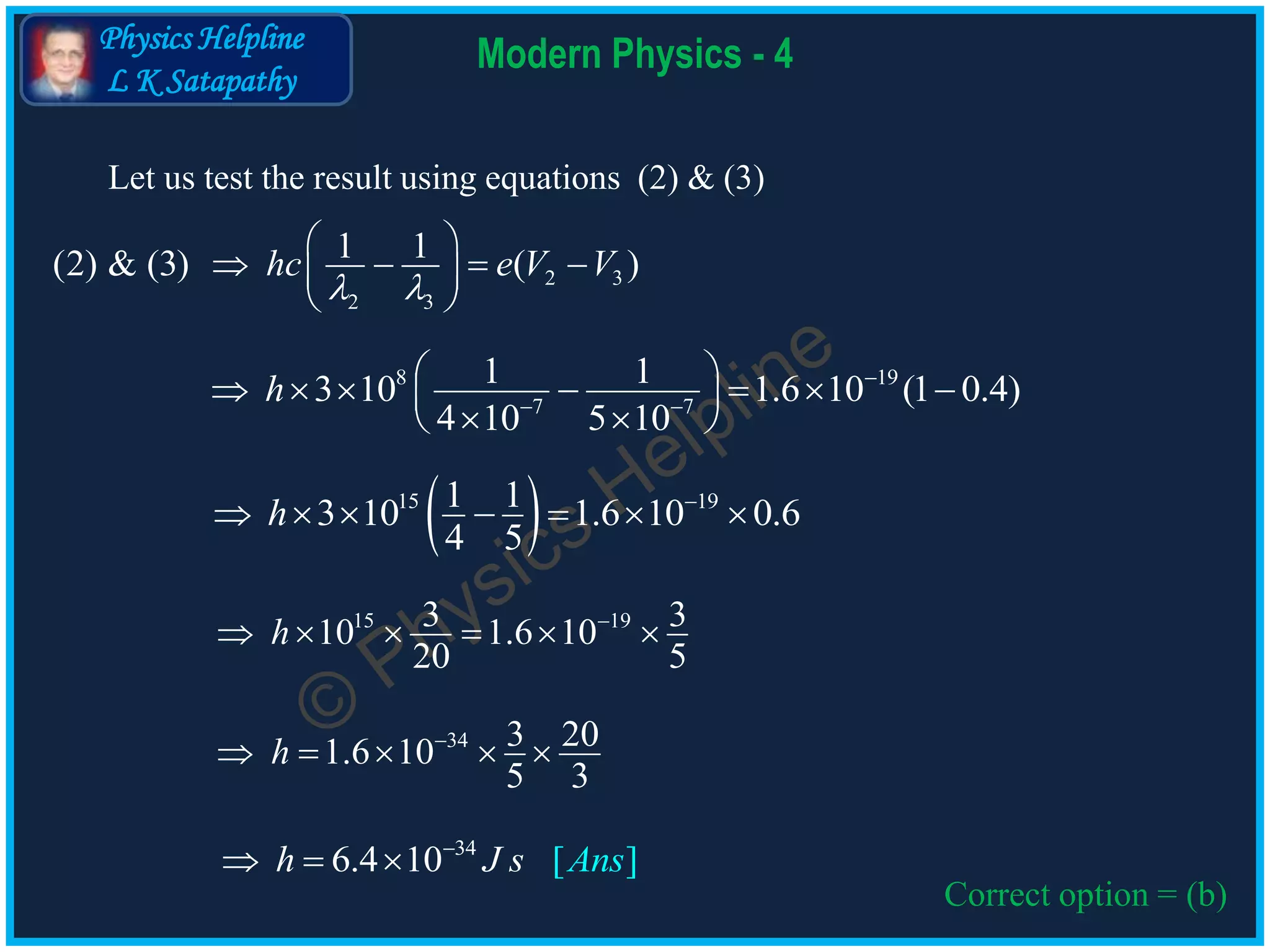 Photo Electric Effect / Planck's Constant | PPT