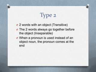 4 phrasal verb types | PPTX