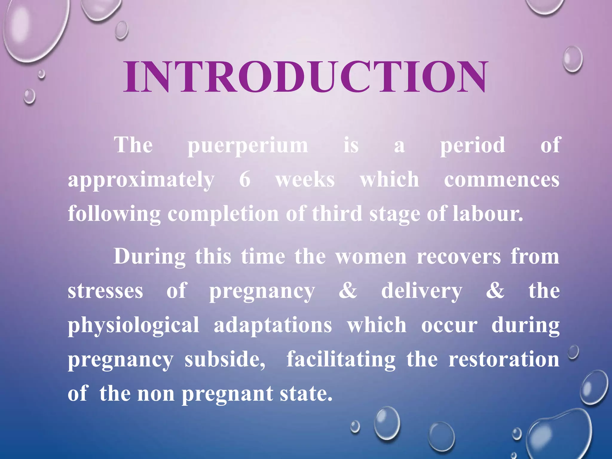 Physiology of puerperium | PPTX