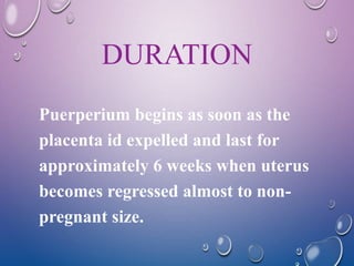 Physiology of puerperium | PPTX
