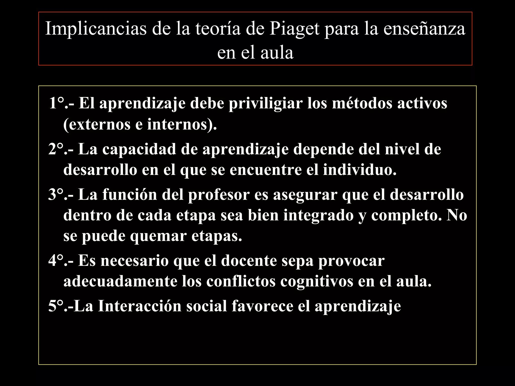 JEAN PIAGET - TEORÍA DEL APRENDIZAJE | PPT
