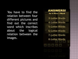 4 pics 1 word solver | PPTX