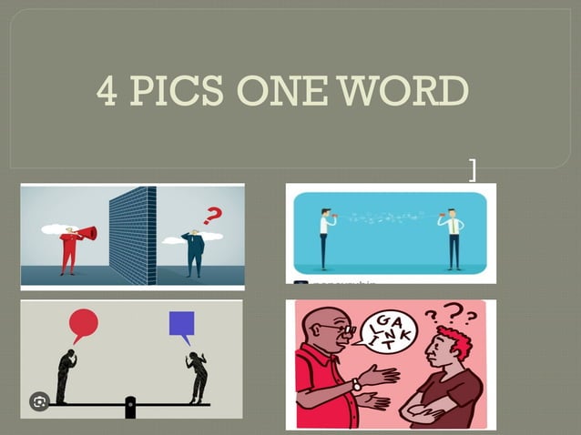 4 PICS ONE WORD.pptx kinds of speech styles appropriate in different ...