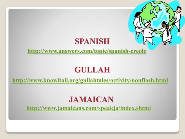 Pidgins Creoles Regional Dialects, Minority Dialects Varieties | PPTX