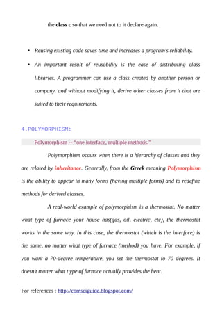 4 pillars of OOPS CONCEPT | PDF