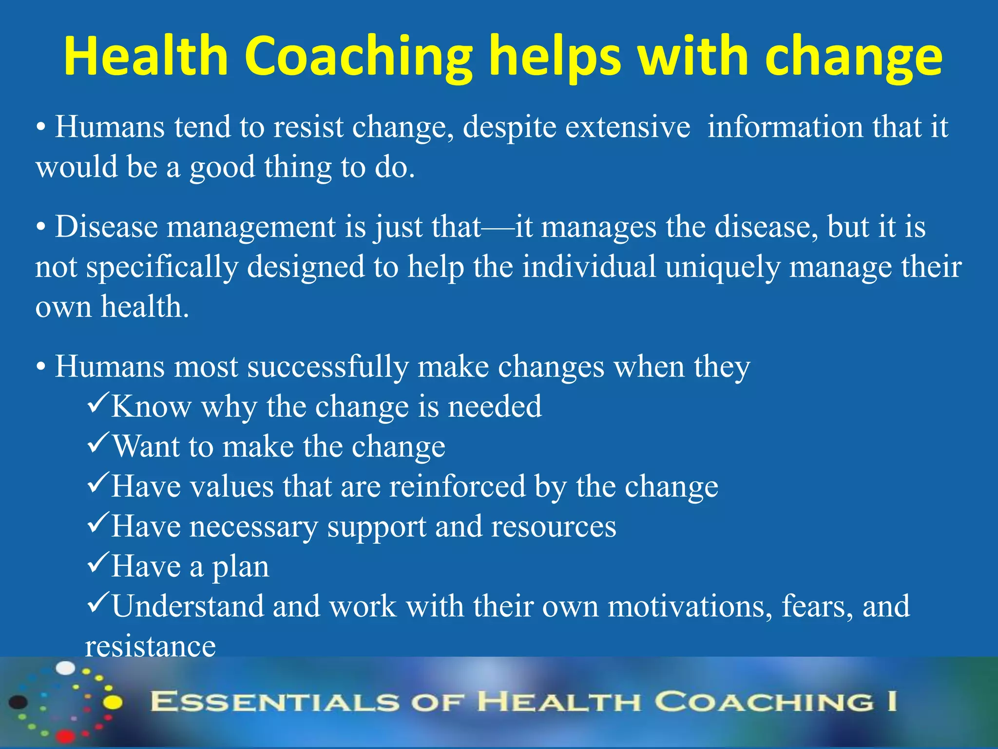 The Four Pillars of Health Coaching | PDF