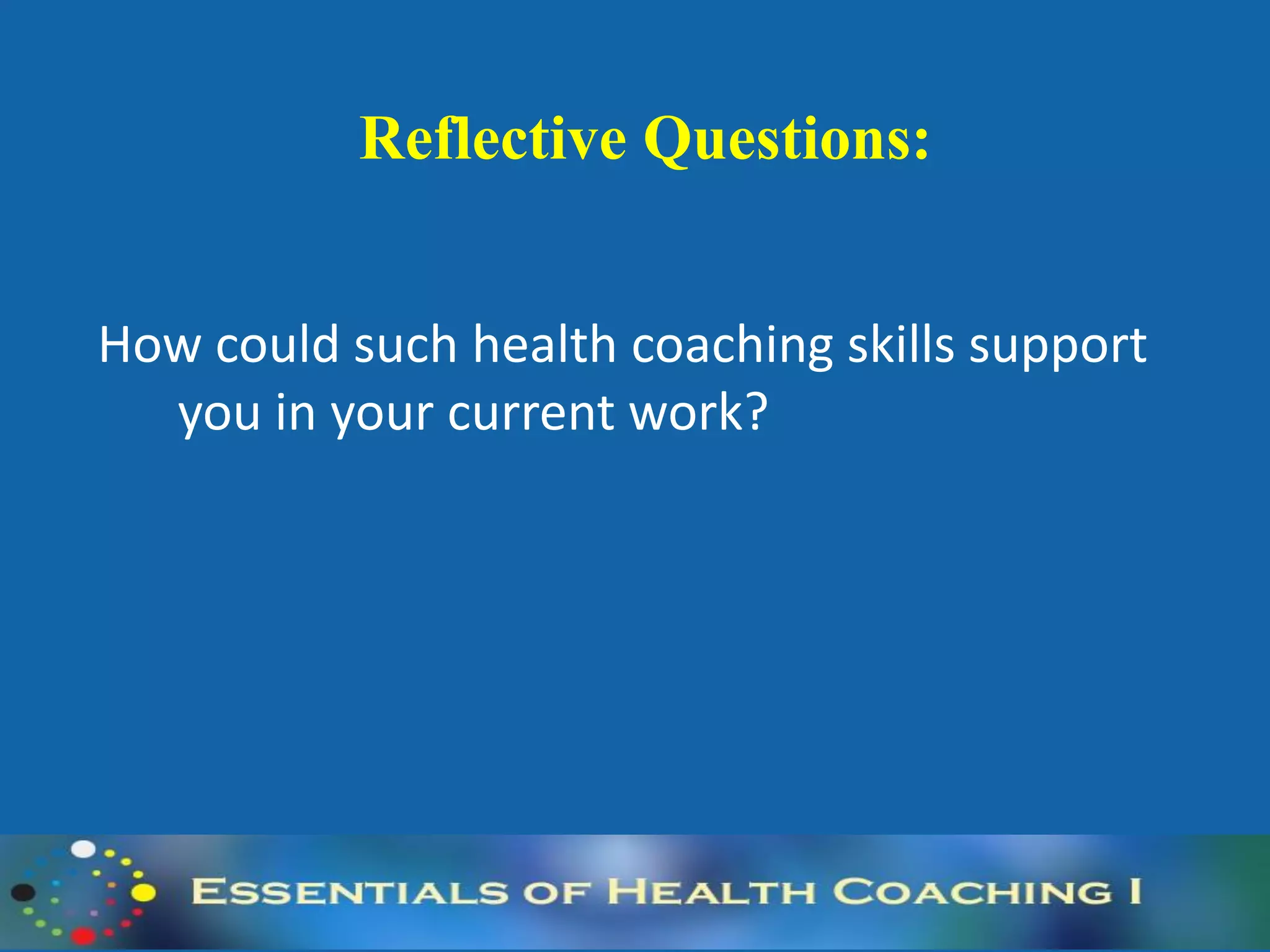 The Four Pillars of Health Coaching | PPT