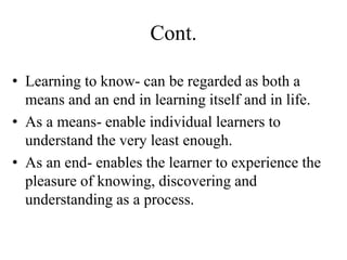 4 pillars of learning | PPTX