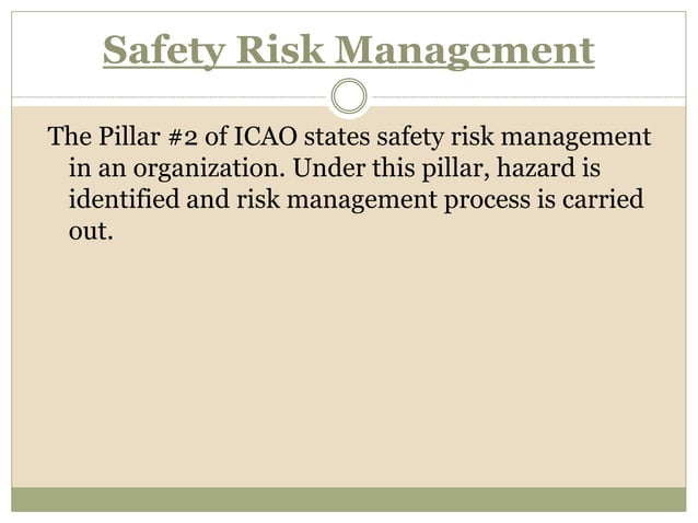 4 Pillars of Safety Management System | PPT