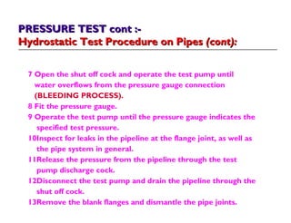 pipefitting pressure-test | PPT