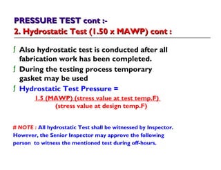 pipefitting pressure-test | PPT