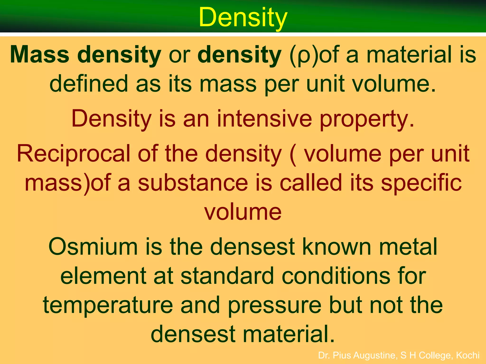 4 Pius Augustine Density and Relative Density | PPT