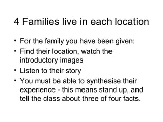 4 Places, 4 Families | PPT
