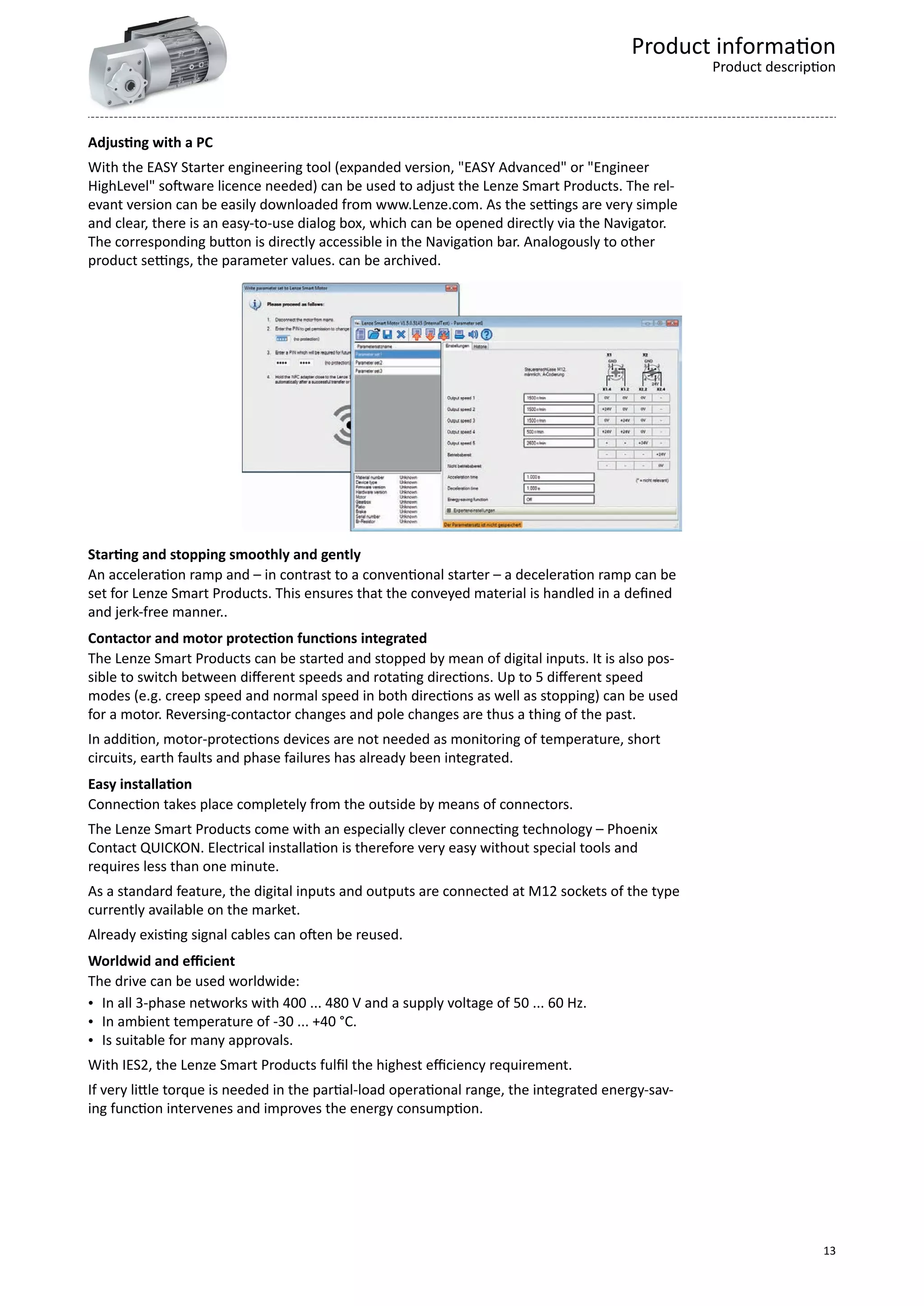 Planning guide - Lenze Smart Geared Motors 25-75Nm | PDF