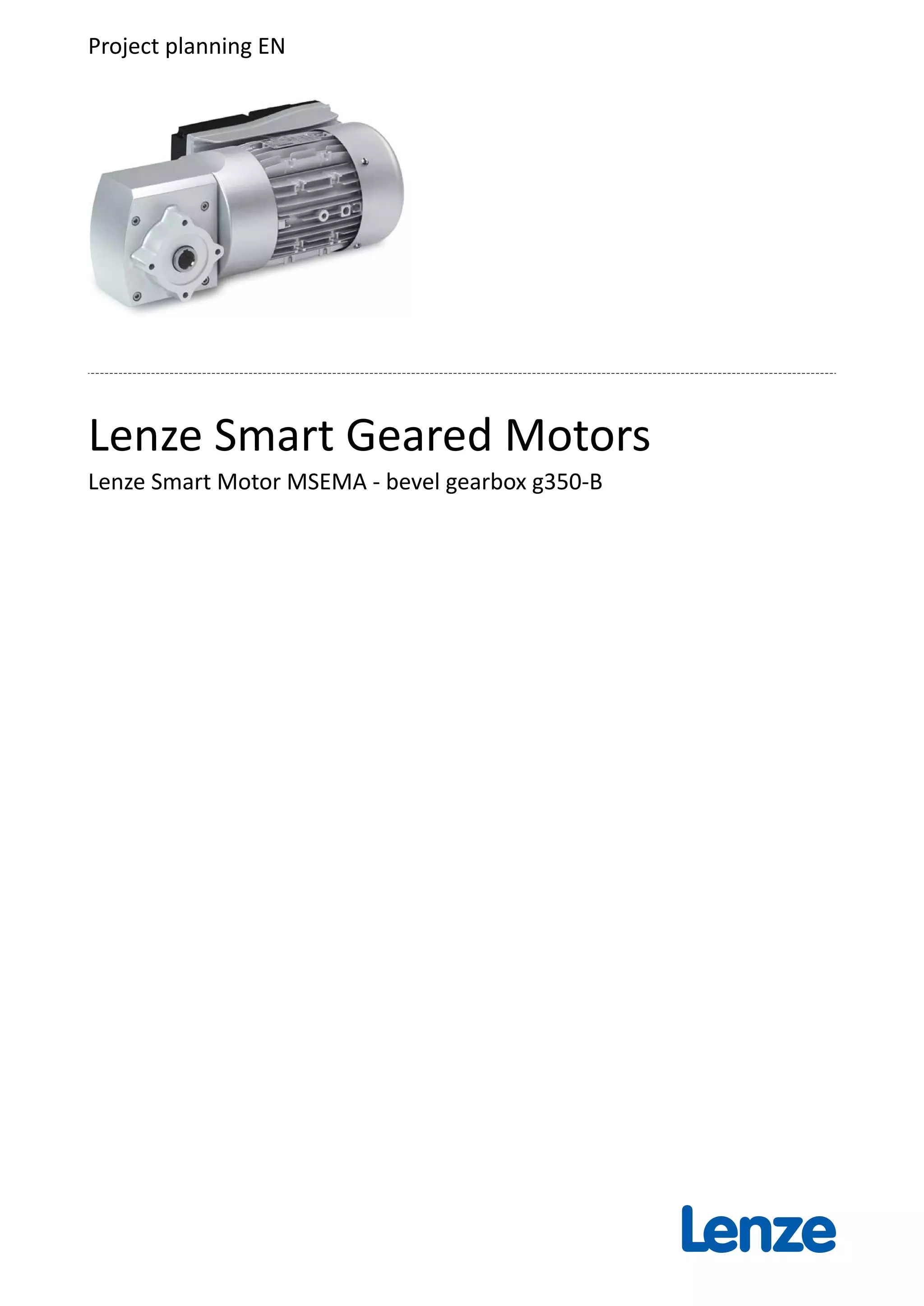 Planning guide - Lenze Smart Geared Motors 25-75Nm | PDF
