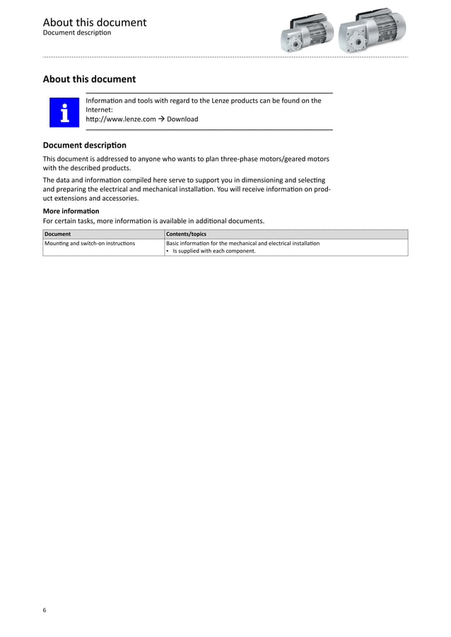 Planning guide - Lenze Smart Geared Motors 25-75Nm | PDF
