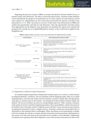 4PL Digital Business Models In Sea Freight Logistics The Case Of ...