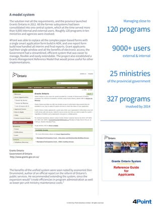 "Grants Ontario" case study | PDF