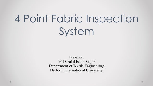 4 Point Fabric Inspection System in Textile Industry