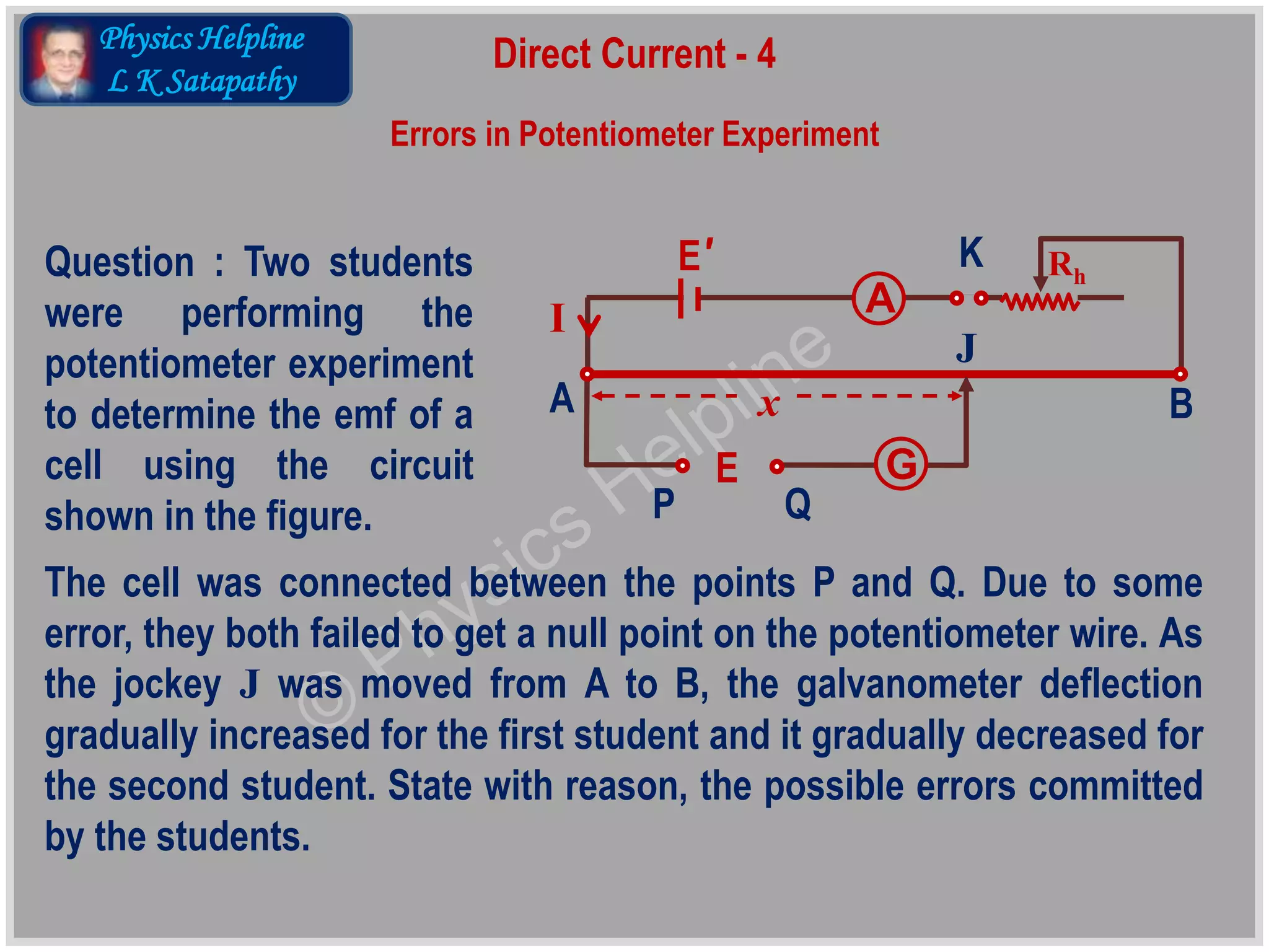 Potentiometer Experiment 1 | PPTX