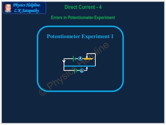 Potentiometer Experiment 1