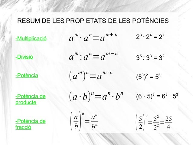 4 potències i arrels 2n eso