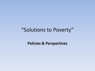 Poverty Strategies | PPTX