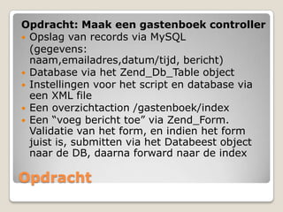 Cursus Zend Framework - 4 | PPT | Free Download