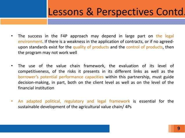 Public Private Producers Partnership & value chain finance | PPT