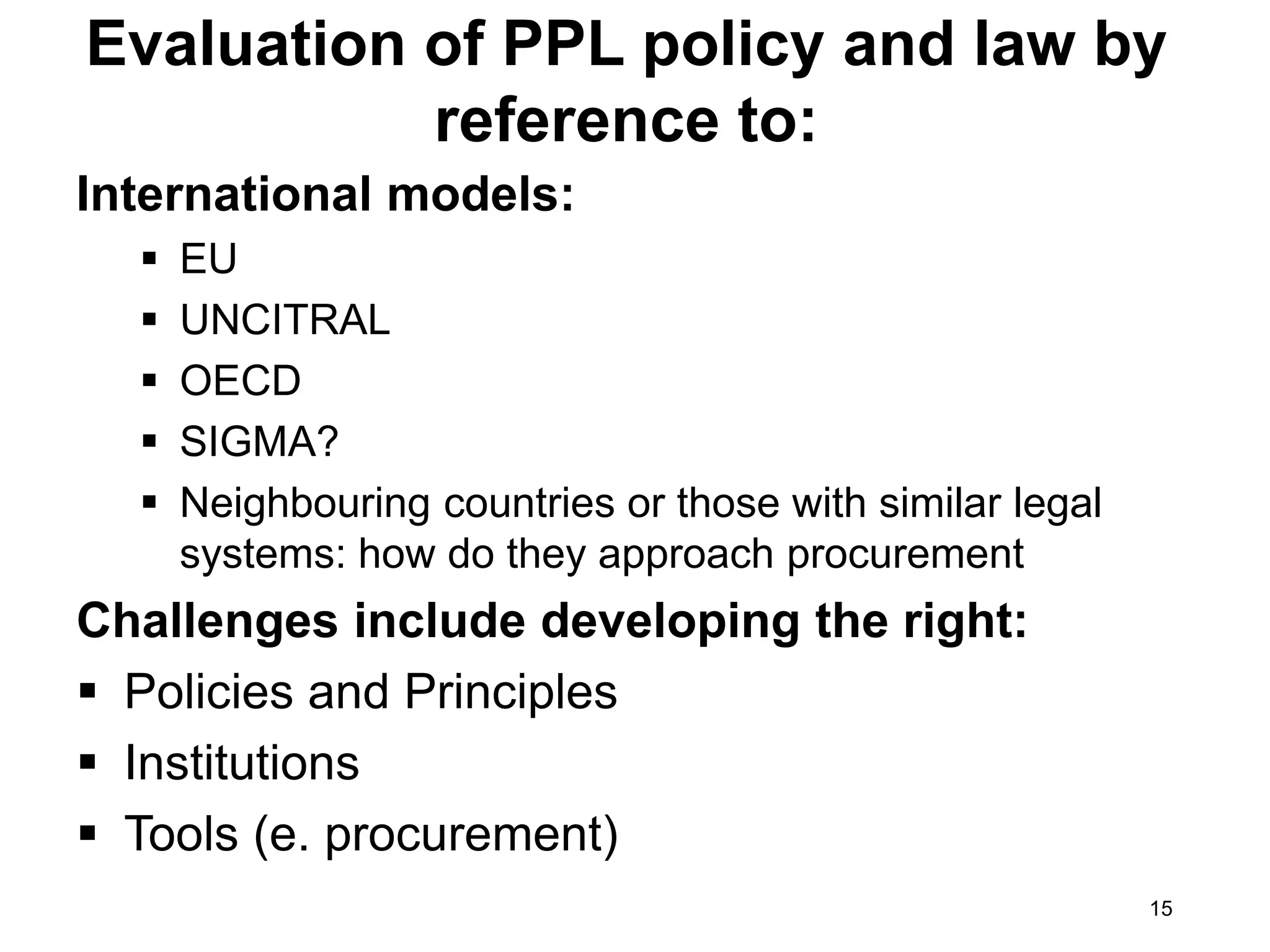 4 Principles and Policies for Good Policy Making and Legislative ...
