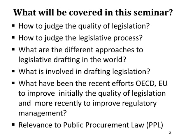 4 Principles and Policies for Good Policy Making and Legislative Drafting: OECD and EU ...