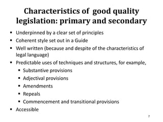 4 Principles and Policies for Good Policy Making and Legislative ...