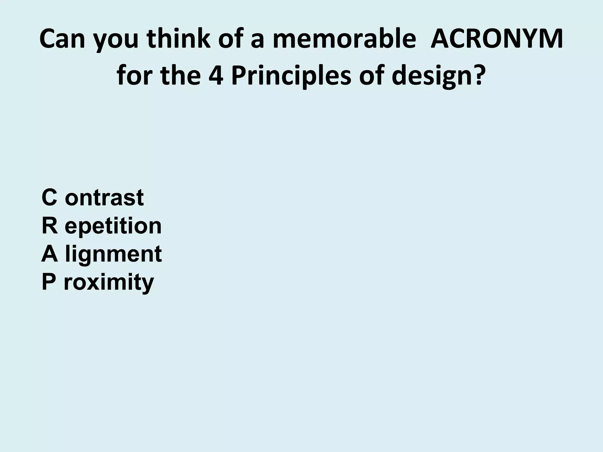 4 principles of design 2 | PPT
