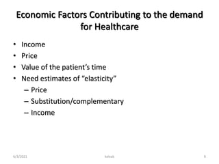 principles of health care demand and health care utilization patterns ...