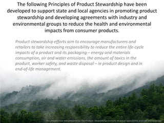4 Principles of product stewardship | PPTX