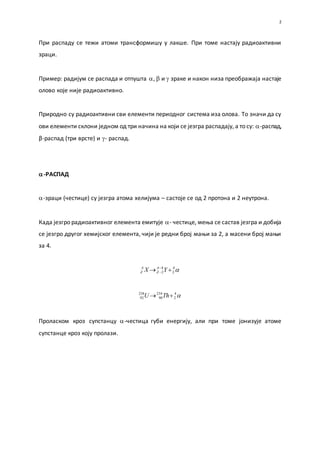 Cas 55. Prirodna radioaktivnost | PDF