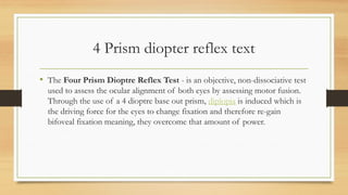 4 prism diopter base-out test presentation | PPTX