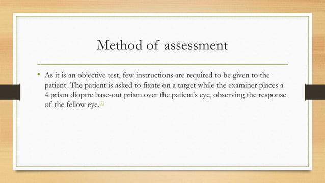 4 prism diopter base-out test presentation | PPTX