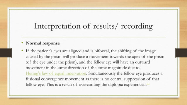 4 prism diopter base-out test presentation | PPTX