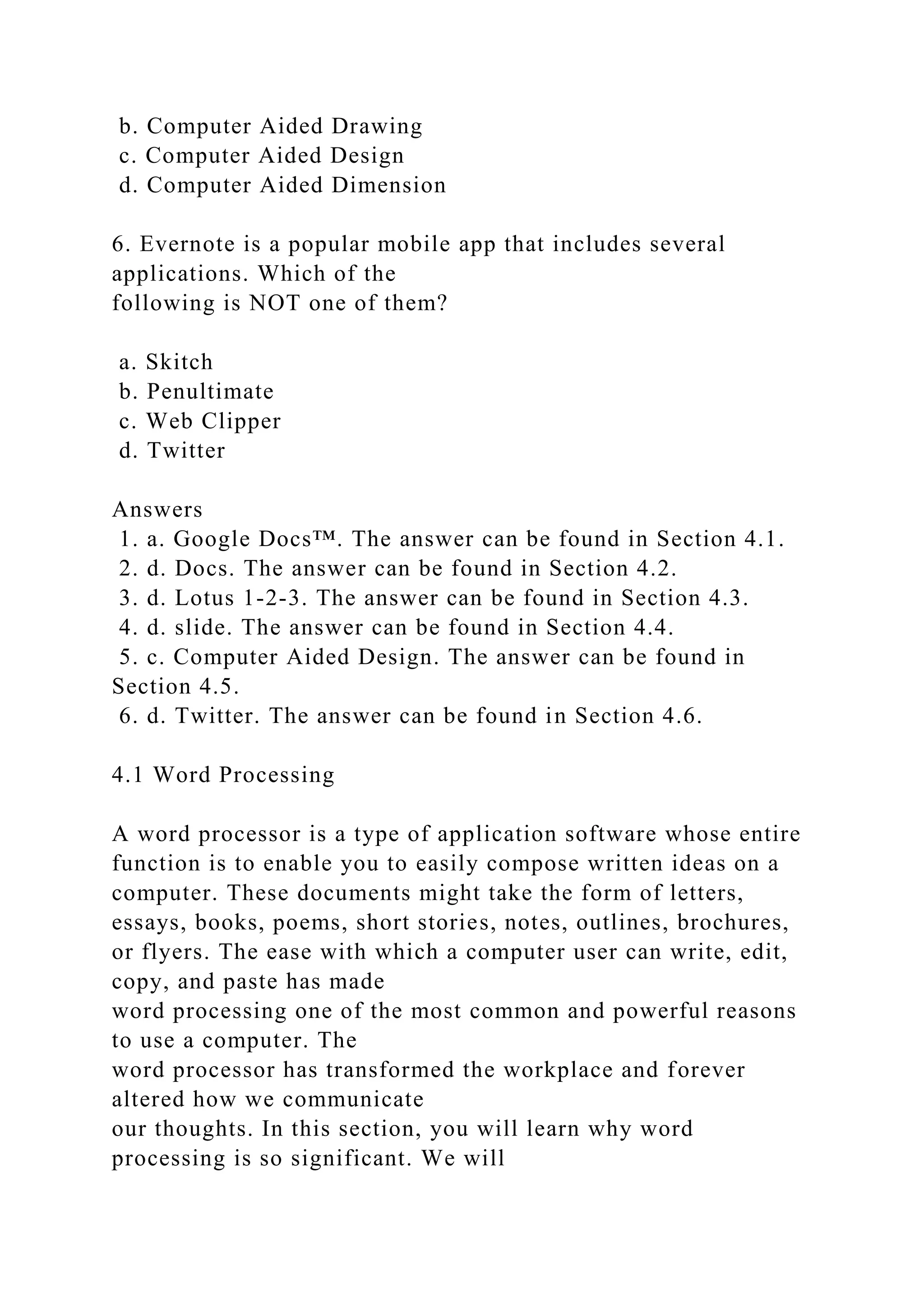 4Productivity ApplicationsLearning ObjectivesAfter.docx