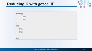 Program Control Instructions in RISC-V A | PDF