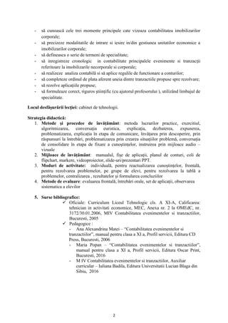 4 Proiect de lectie M4 M 3 Modulul Contabilitate | DOCX