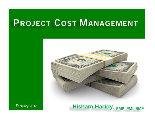 PMP_Project Cost Management | PDF